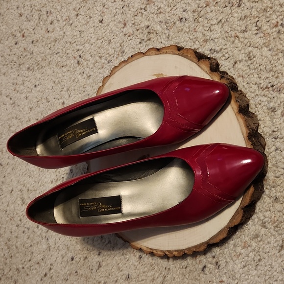 Sesto Meucci | Shoes | Vintage Sesto Meucci Of Florence Red Debra Heels ...